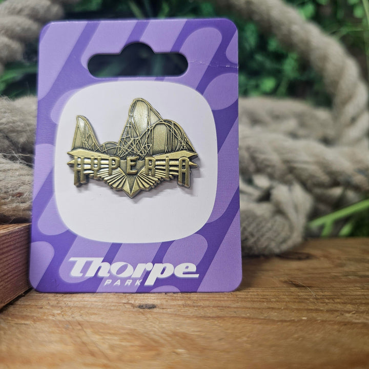 Hyperia Gold Logo Pin Badge – Thorpe Park Online Shop